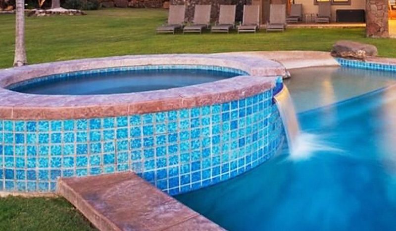 Blue Porcelain Pool Mosaic Tiles | TAI-DECOR®