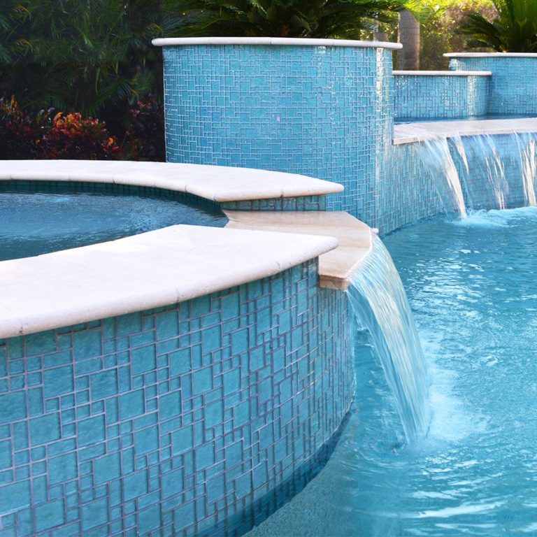 Mix Glass Light Blue Mosaic Tile | TAI-DECOR®